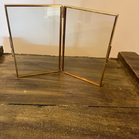 Other | Vintage Gold Toned Double Glass Handmade Picture Frame | Poshmark